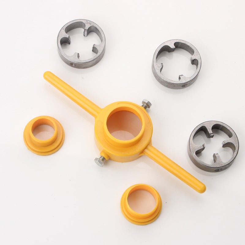 mamymarket™-6-Piece Set Of Water Pipe Die Plastic Pipe Die Tap Wrench ...