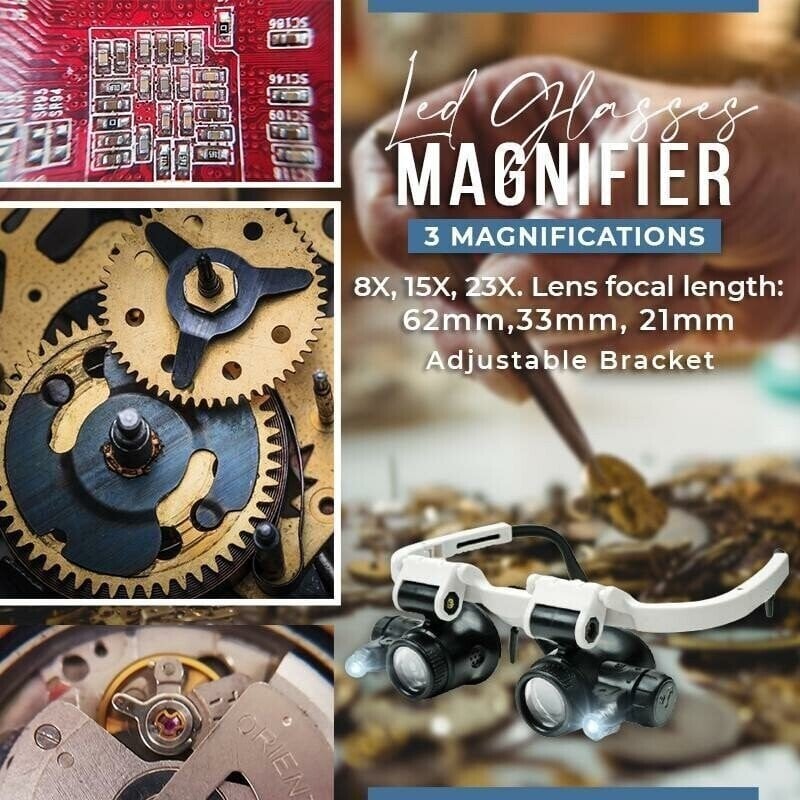 mamymarket™-LED Glasses Magnifier 8x 15x 23x – mamymarket.com
