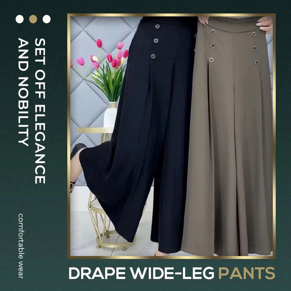 [Cool and Slim] Stylish Pleated Wide-leg Pants – mamymarket.com