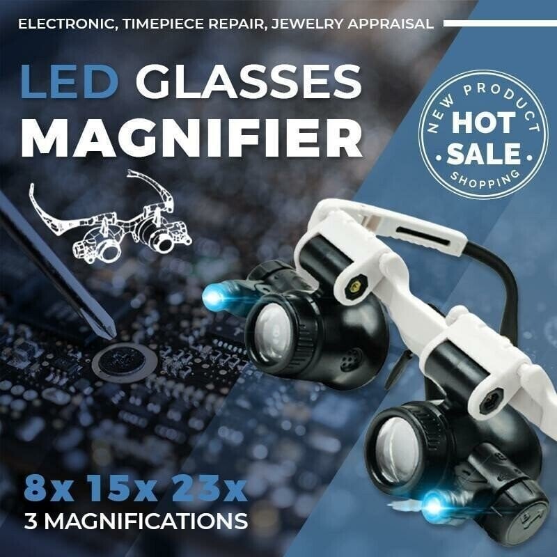 mamymarket™-LED Glasses Magnifier 8x 15x 23x – mamymarket.com