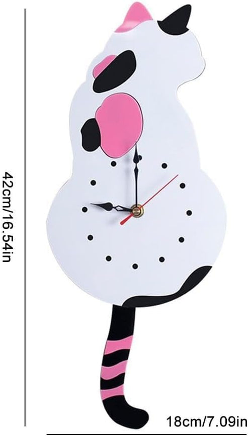 Creative Cute Cat Clock With A Movable Tail – mamymarket.com